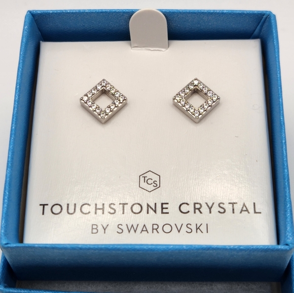 Touchstone Crystal | Jewelry | Square One Earrings By Touchstone ...